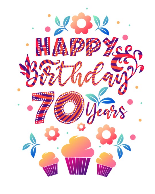 70th Years Free Happy Birthday Animated Images and GIFs | Birthdayyou.com