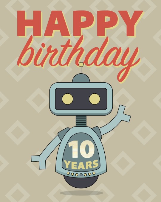 Bright 10th Years Happy Birthday Animated Images and GIFs